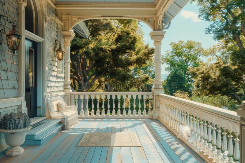 A Cozy Outdoor Space with a Wooden Bench Under a Large Tree Stock Image ...