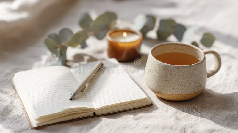 Close Up Quiet Corner Sketchbook Candle Stock Photos - Free & Royalty ...