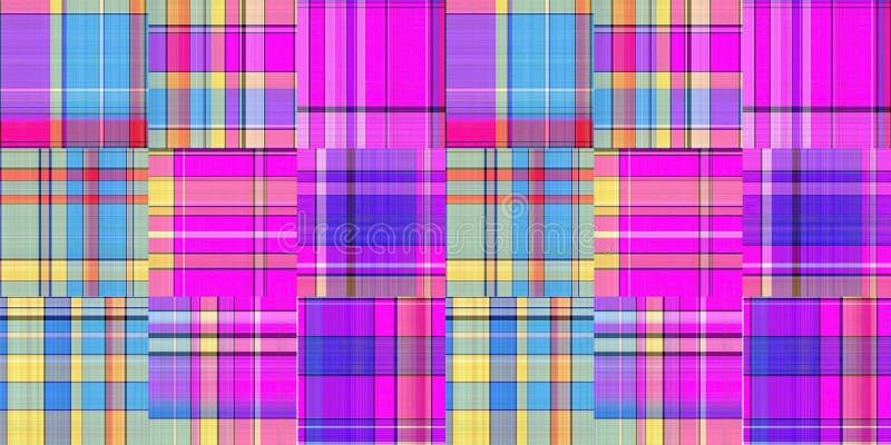 Cozy Plaid Patterns Seamless Border Background in Colorfull Autum Fall ...