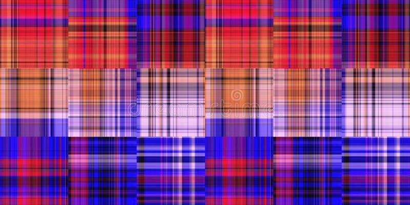 Cozy Plaid Patterns Seamless Border Background in Colorfull Autum Fall ...