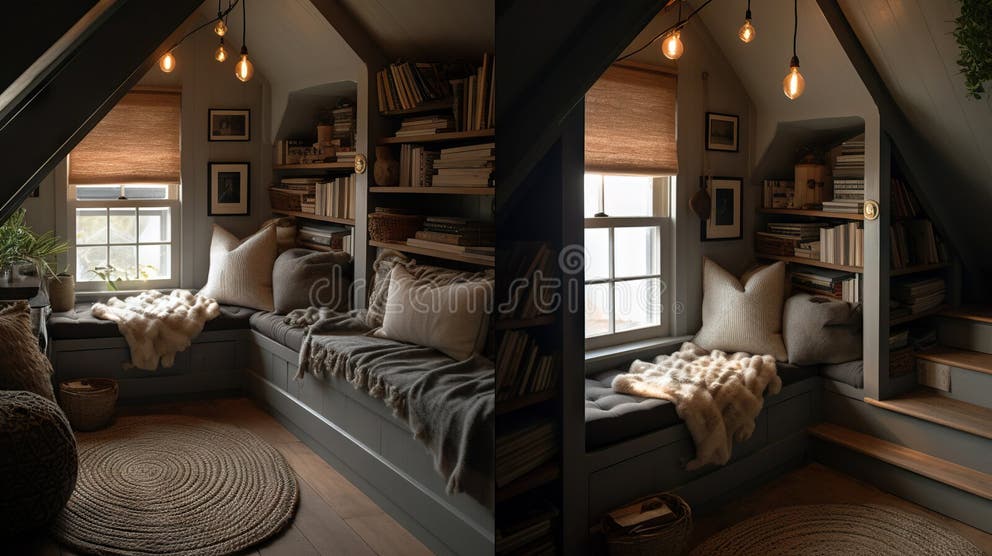 Cozy Reading Nook, Generative AI, AI Generated Stock Photo - Image of ...