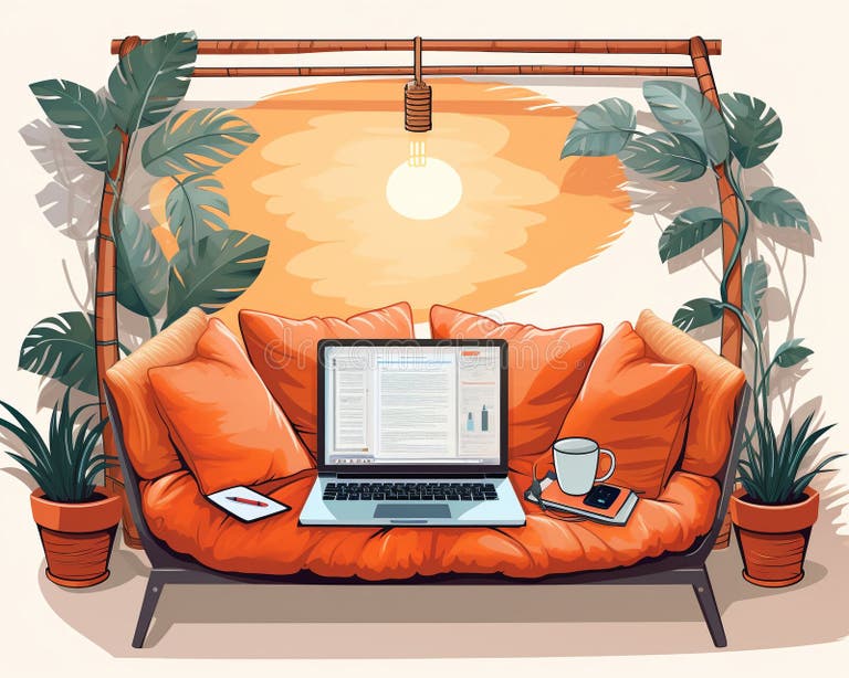 Remote Work Cartoon Stock Illustrations – 16,741 Remote Work Cartoon ...