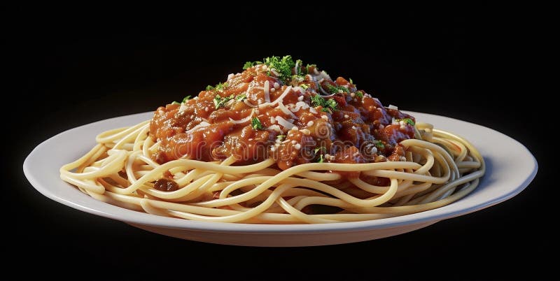Delicious Spaghetti Bolognese Restaurant Photo Stock Illustration ...