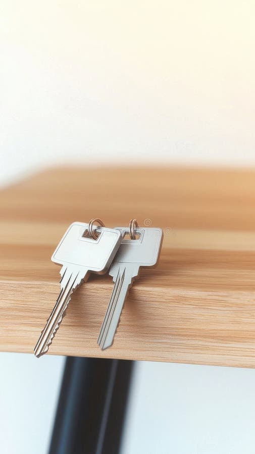 Cozy Resting Keys on a New Table Surface for a Fresh Beginning Stock ...