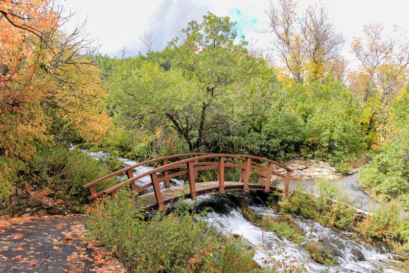 Cozy Rustic Bridge Over the Creek in Alpine Loop in Autumn, Alpine Loop ...