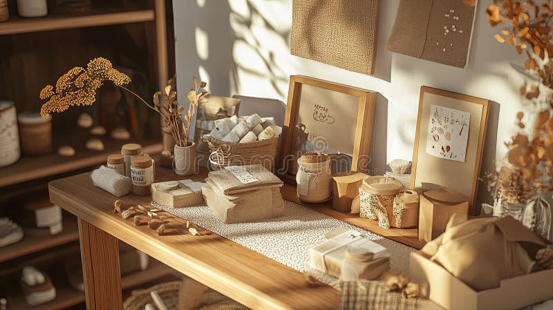 A Cozy Setup for a Virtual Craft Fair with Small Handmade Items and ...