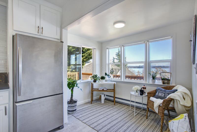 Cozy Sitting Area with Amazing View Stock Image - Image of large ...