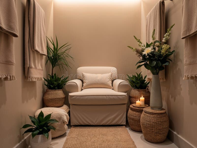 Cozy Spa Room with Soft Lighting and Warm Decor for Ultimate Relaxation ...