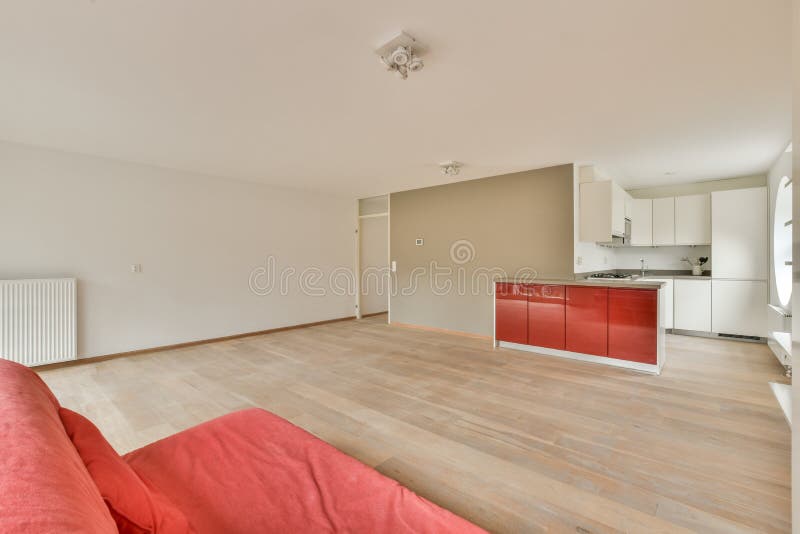 Spacious empty room stock photo. Image of home, elegant - 253219502