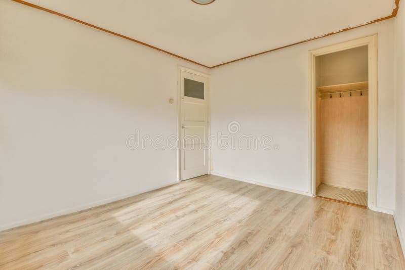 Spacious empty room stock image. Image of indoor, decor - 259245787