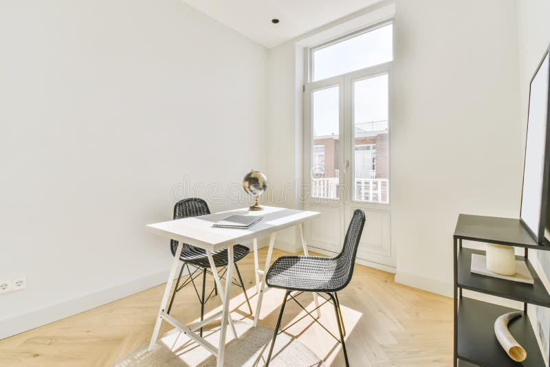 Spacious office room stock photo. Image of elegance - 236612060