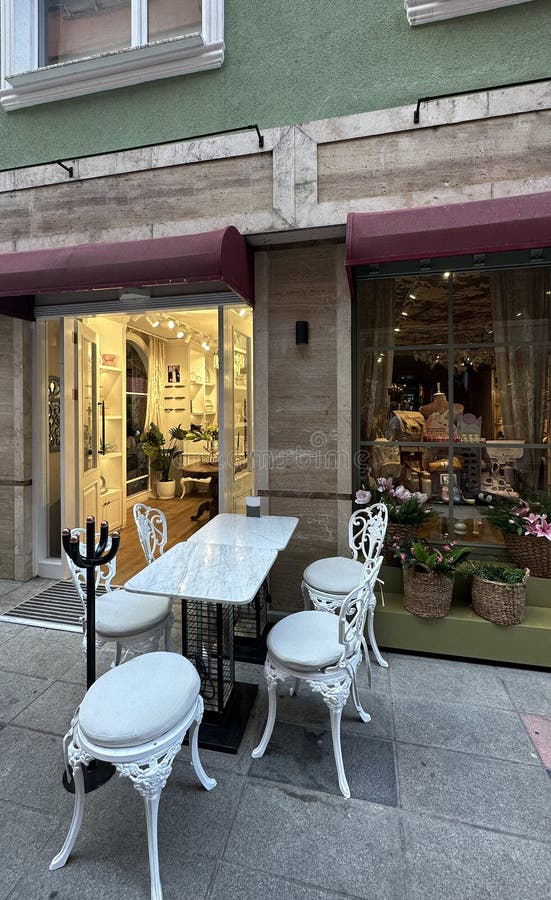 Restaurant Tables on the Street. Street Cafe in Turkey Editorial ...