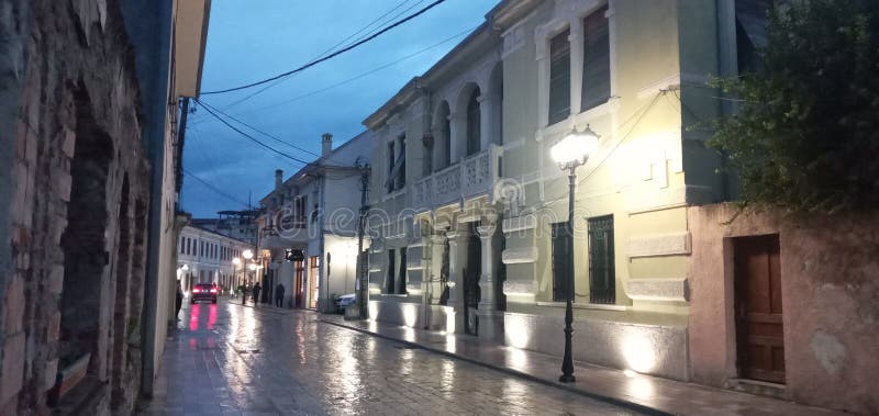 Cozy Street in Old Town of Shkoder, Albania Stock Image - Image of ...