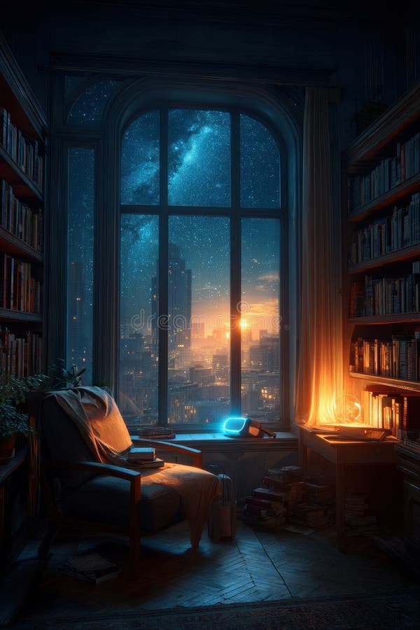 A Cozy Study Nook with Shelves Full of Books that Enhances Learning ...