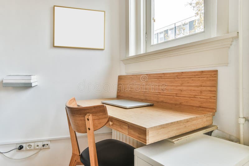 Cozy Study Room in a Modern Apartment Stock Image - Image of floor ...