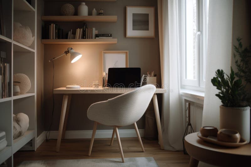Cozy Study with Soft Lighting and Comfy Chair for Optimal Learning ...