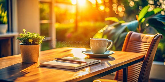 A Cozy Study Space Inspiring Workspace Setup with Books a Mug and a ...