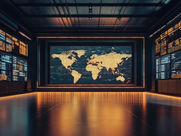 Cozy study with world map stock image. Image of adventure - 377702427