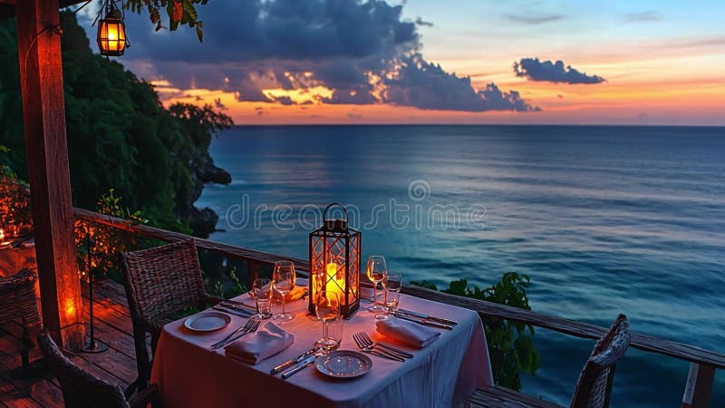 Serene Sunset Dinner Overlooking the Ocean in an Intimate Coastal ...