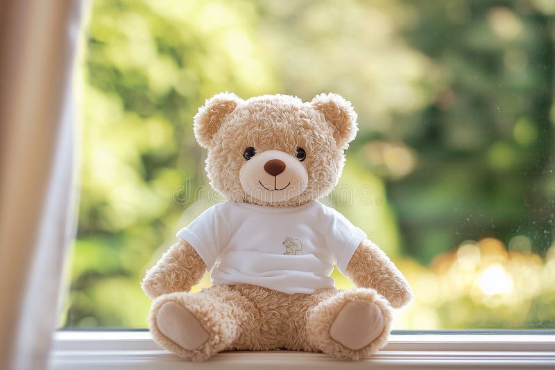 Cozy Teddy Bear by the Window Stock Illustration - Illustration of ...