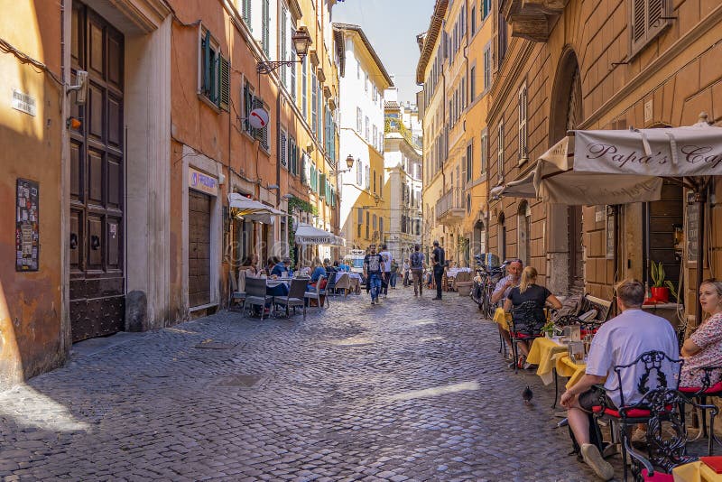 Cozy Terraces in Via Dell Orso in Rome, Italy Editorial Photo - Image ...