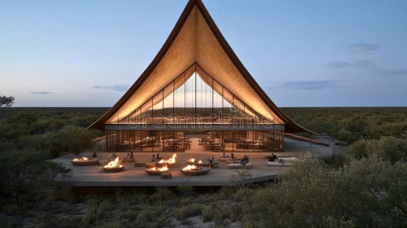 A Cozy Triangular Space Features a Fire Pit Surrounded by Inviting ...