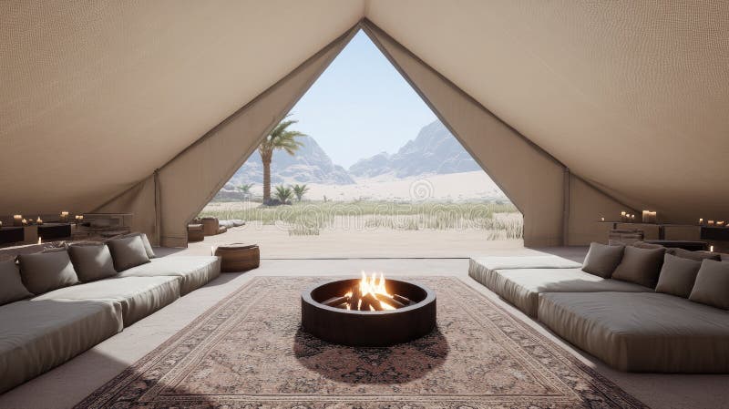 A Cozy Triangular Space Features a Fire Pit Surrounded by Inviting ...