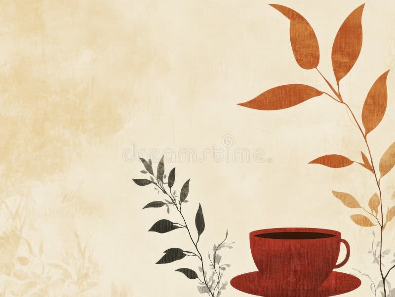 Cozy Web Background Design for a Black Tea Shop Stock Illustration ...