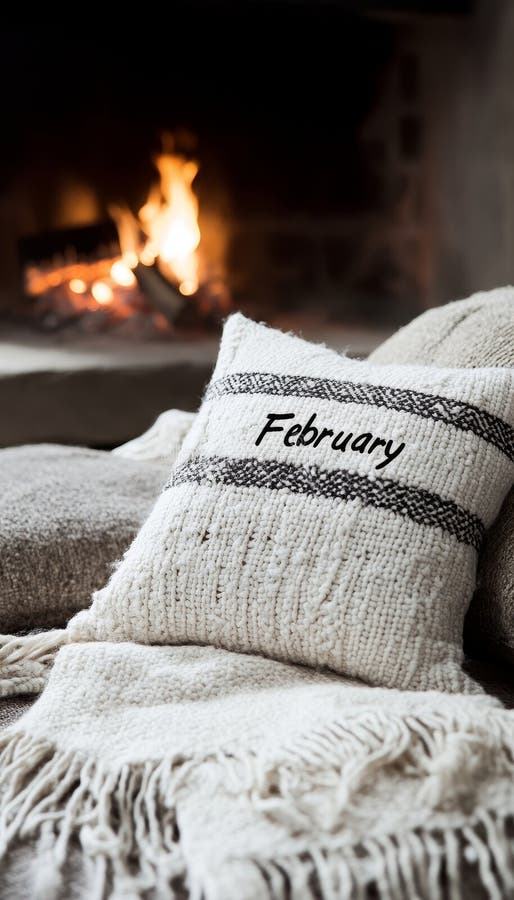 Cozy Winter Evening a February Welcome with a Warm Fireplace, Rustic ...
