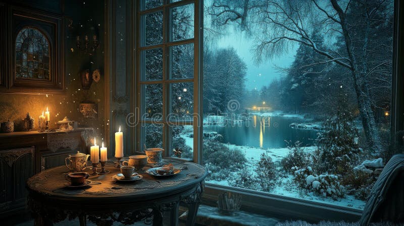 Cozy Winter Interior. Cozy House Decor Stock Image - Image of ...