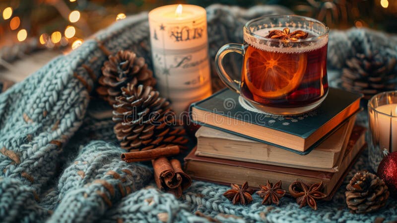 Cozy Winter Setting Tea Books Stock Photos - Free & Royalty-Free Stock ...