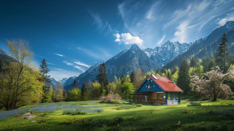 Cozy Wooden Forest House in the Forest among the Trees, Creating a ...