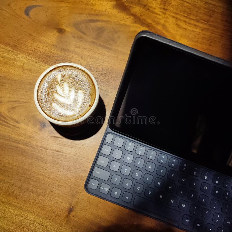 Cozy Work Cafeee stock photo. Image of tablet, work - 264388930