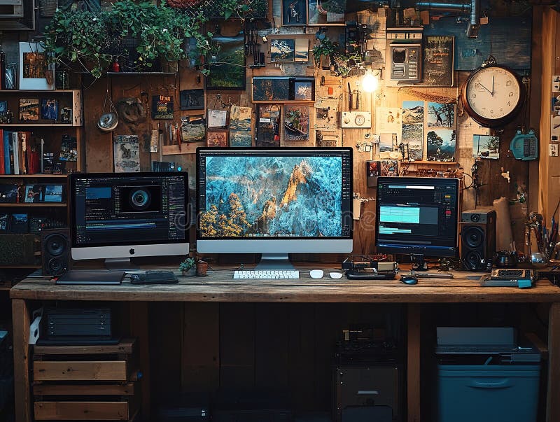 A Cozy Workspace or Home Office Filled with Natural Light and Personal ...