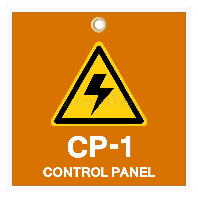 CP01 Control Panel Isolation Point Tag Label Symbol Sign, Vector ...