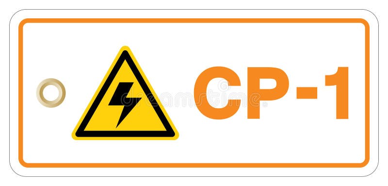 CP-1 Control Panel Isolation Point Tag Label Symbol Sign, Vector ...