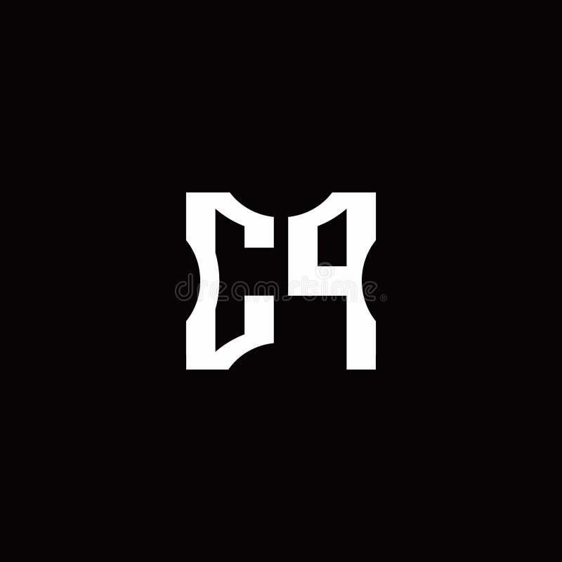 Logo Monogram with Pieces Cut Elements Design Template Stock Vector ...