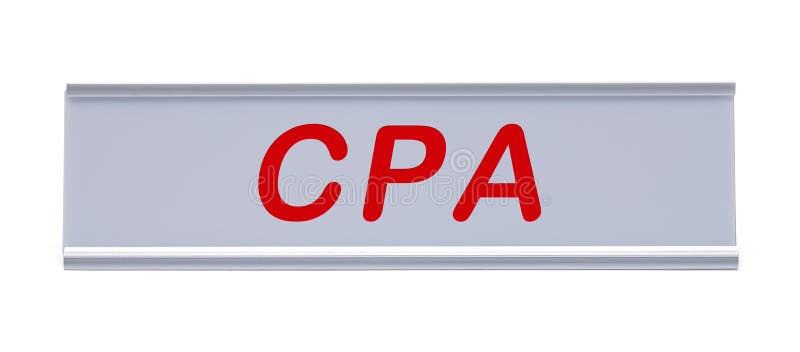 CPA Desk Plate stock image. Image of sign, copy, white - 217489289