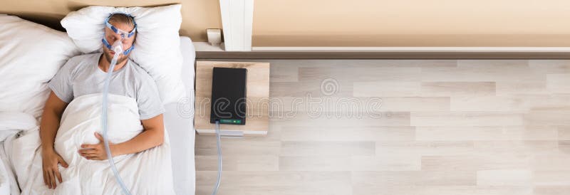 CPAP Apnea Oxygen Machine Equipment Stock Photo - Image of sleep, sick ...