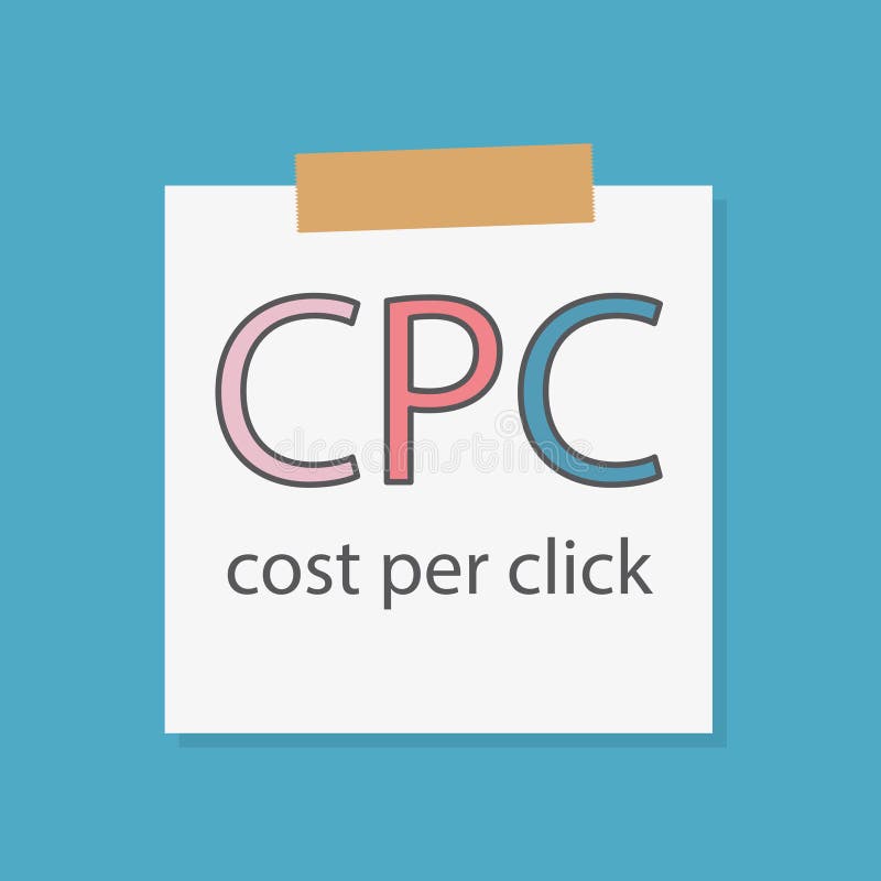CPC Cost Per Click concept stock vector. Illustration of programming ...
