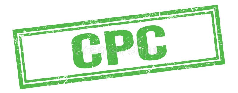 CPC Text on Green Grungy Vintage Stamp Stock Illustration ...