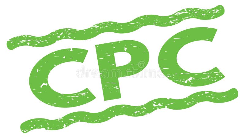 CPC Text on Green Lines Stamp Sign Stock Illustration - Illustration of ...
