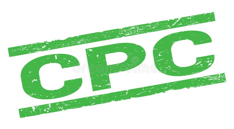CPC Text on Green Rectangle Stamp Sign Stock Illustration ...