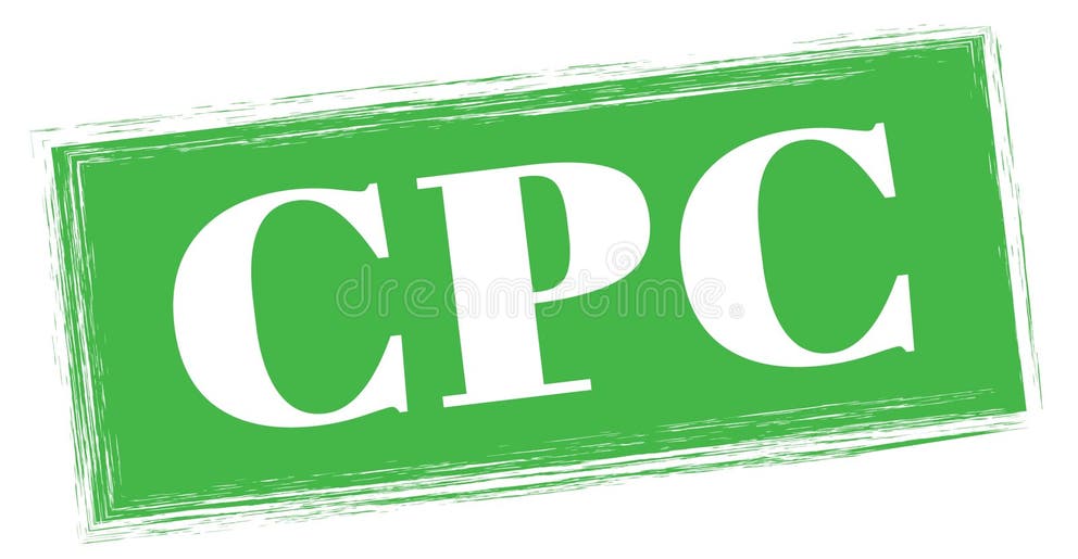 CPC Text Written on Green Stamp Sign Stock Illustration - Illustration ...