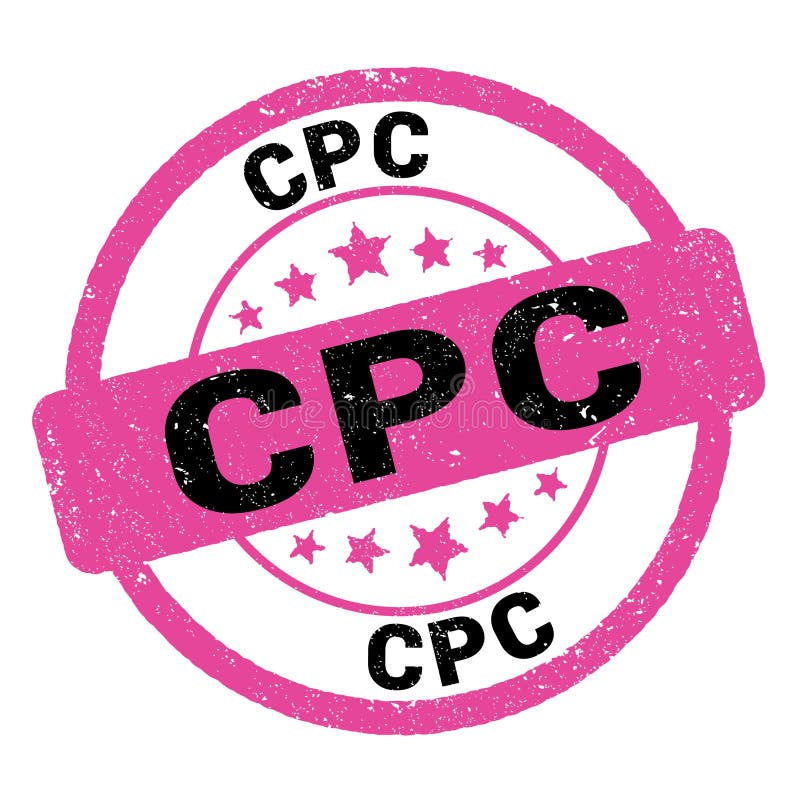 CPC Text Written on Pink-black Stamp Sign Stock Illustration ...