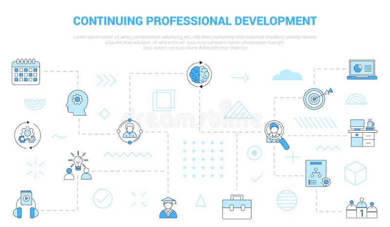 Cpd Continous Professional Development Concept with Icon Set Template ...
