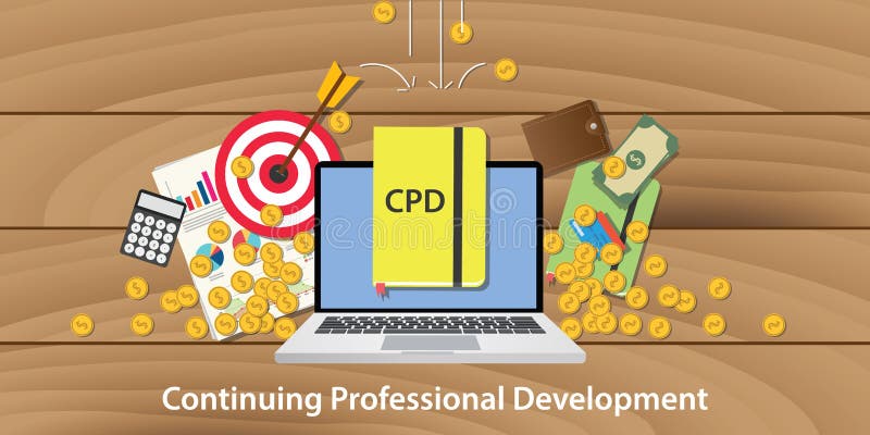 Cpd Continuing Professional Development with Laptop Goals Target Stock ...