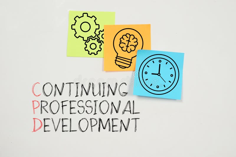 CPD Continuing Professional Development is Shown Using the Text Stock ...