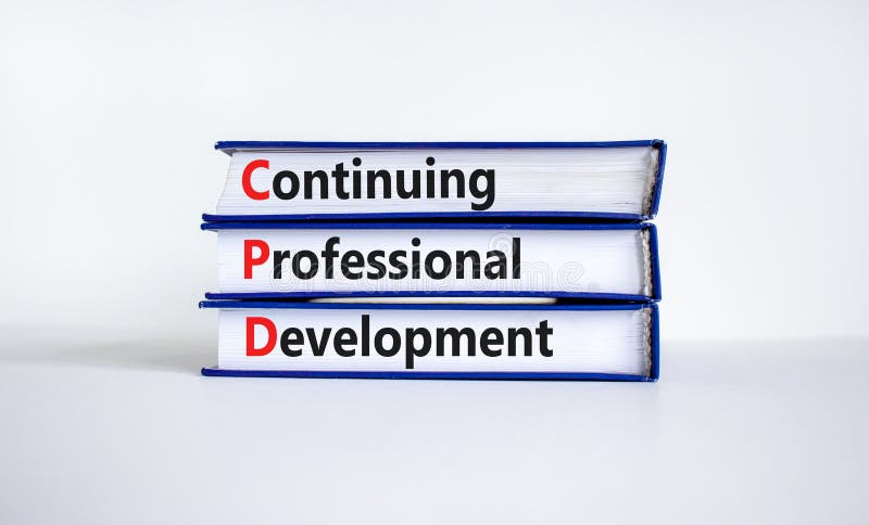 CPD, Continuing Professional Development Symbol. Books with Words CPD ...