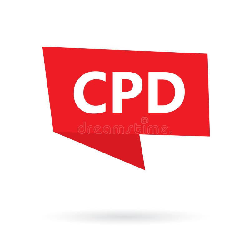 CPD Continuing Professional Development Word on a Sticker Stock Vector ...